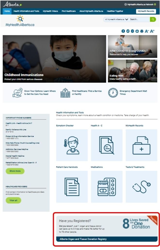 How To Register to Be an Organ Donor In Alberta