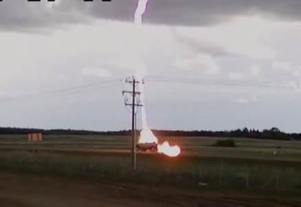 When Lightning Strikes a Moving Vehicle